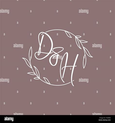 Dh Wedding Initials Monogram Logo Ideas Vector Graphic Stock Vector Image And Art Alamy