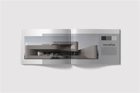 Architecture Portfolio Template A3 Landscape Interior Design Brochure Minimalist Adobe Indesign