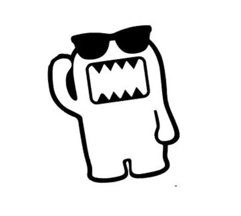 Domo Kun With Sunglasses Vinyl Decal Etsy Vinyl Decals Arm Sleeve Tattoos For Women Canvas