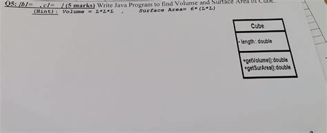 Solved Q5 Bl Cl 5 Marks Write Java Program To Find Chegg Com