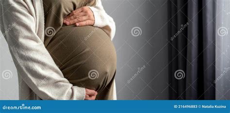 Healthy Pregnancy Pregnant Woman With Big Belly Advanced Pregnancy In