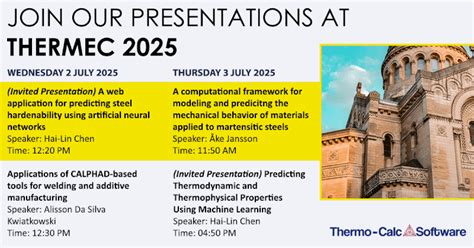 Thermocalc Thermec2025 Thermo Calc Software