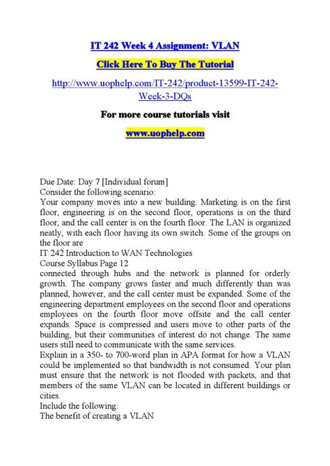 It 242 Week 4 Assignment Vlan By Yredt Issuu