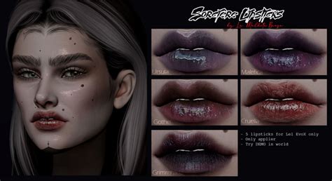 Second Life Marketplace Lmb Sorciere Lipsticks Lel Evox Unp