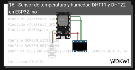 Sensor De Temperatura Y Humedad Diaz Wokwi Esp32 Stm32 Arduino Simulator