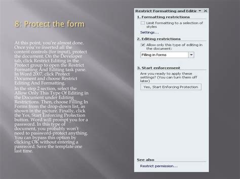 Ppt 10 Steps To Creating A Word Input Form Powerpoint Presentation