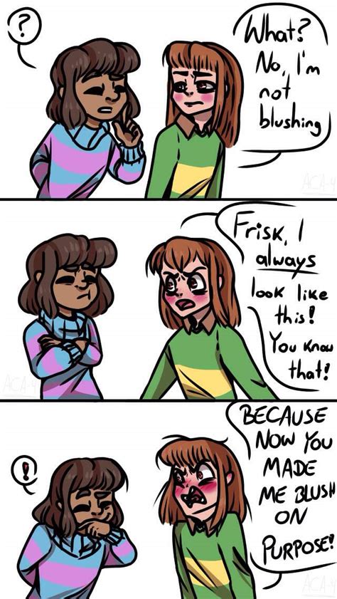 Charas Ever Blushing Face Comic Undertale Amino