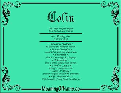 Colin Meaning Of Name