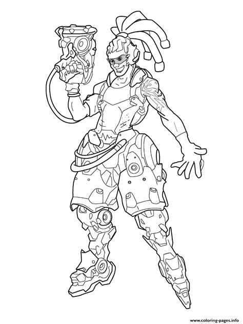Overwatch Lucio Coloring Page Printable