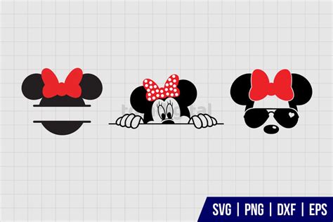 Peeking Minnie Svg Gravectory