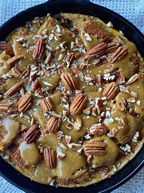 Caramel Pecan Cornbread Pudding The Southern Lady Cooks