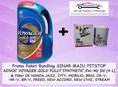 Promo Paket Bundling Oli ADNOC VOYAGER GOLD 5W 40 SN FULLY SYNTHETIC
