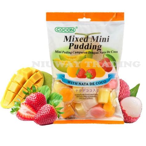 Cocon Mixed Mini Pudding With Nata De Coco 70s Shopee Malaysia