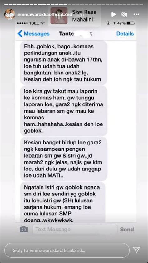 Sedang Berjuang Demi Keadilan Emma Waroka Unggah Chat Lawas Diduga