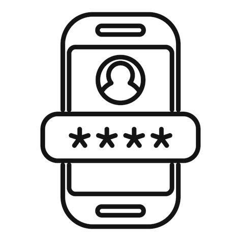 Premium Vector Smartphone Showing User Profile With Password Protected Access