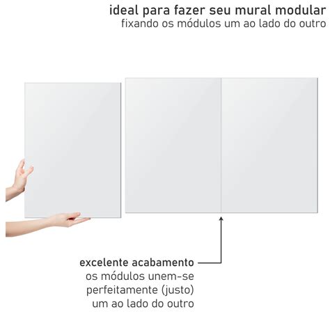Quadro Mural Magnético Prata Fosco Kit ímas ADEQUADRO