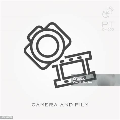 라인 아이콘 카메라와 필름 겉창에 대한 스톡 벡터 아트 및 기타 이미지 겉창 날씬한 디자인 Istock