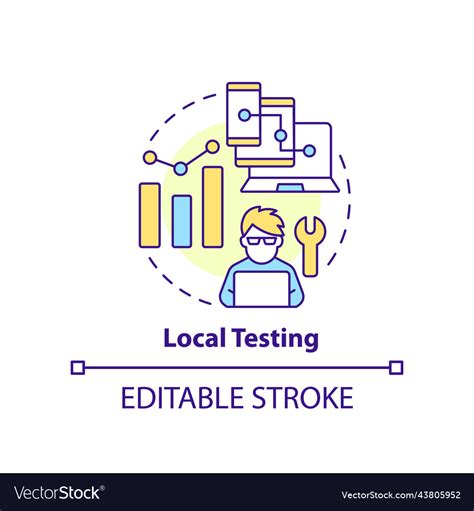 local testing concept icon royalty free vector image