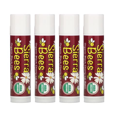 Sierra Bees Organic Lip Balms Black Cherry 4 Pack 15 Oz 425 G