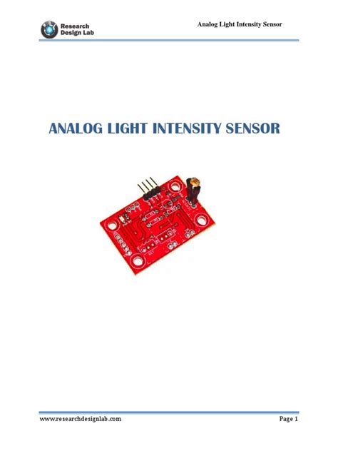 pdf analog light intensity sensor dokumen tips