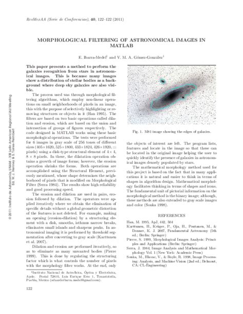 Pdf Morphological Filtering Of Astronomical Images In Matlab