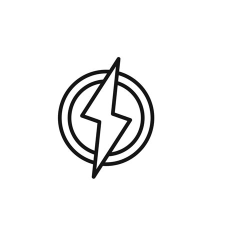 Lightning Power Charge Icon Outline Collection In Black 47820095 Vector