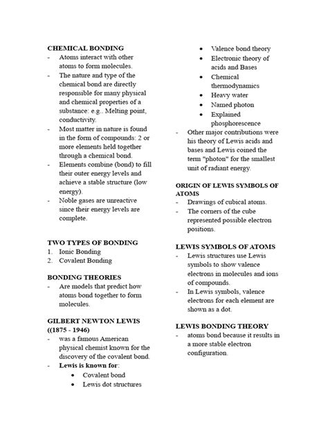 Chemical Bonding Lecture Pdf Chemical Bond Chemical Polarity