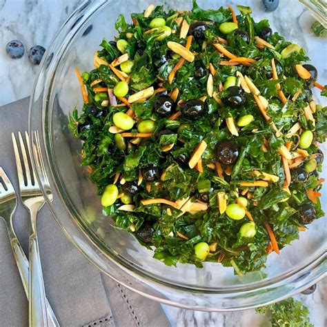 Superfood Salad With Kale And Blueberries Hoorah To Health