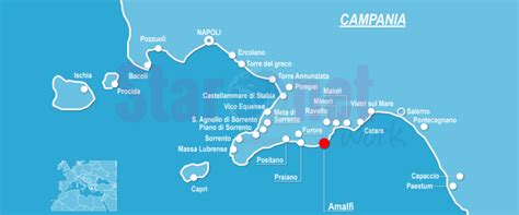 Amalfi Coast Map The Most Beautiful Coastal Region Of Italy