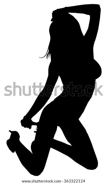 Sexy Woman Silhouette Stock Vector Royalty Free 363322124