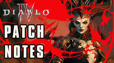 Diablo 4 Patch Notes June 27th 2023 HUGE Buffs Fixes YouTube
