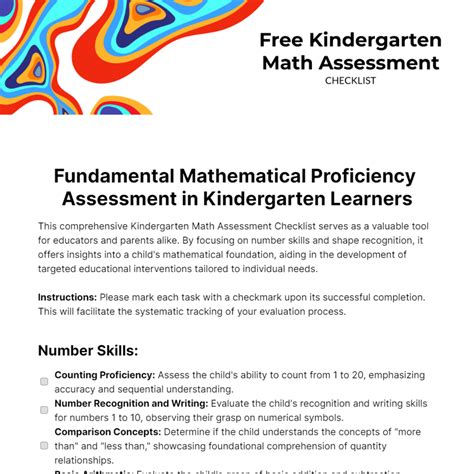 Free Assessment Checklist Templates And Examples Edit Online And Download