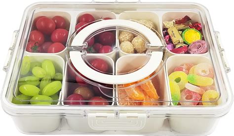 Amazon LIXTONGR Divided Serving Tray With Lid And Handle