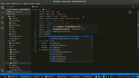 creación del backend y frontend de un componente youtube
