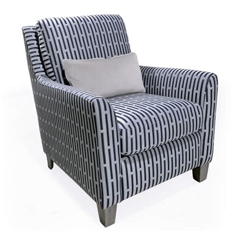Beckett Fabric Accent Chair In Blue Fif