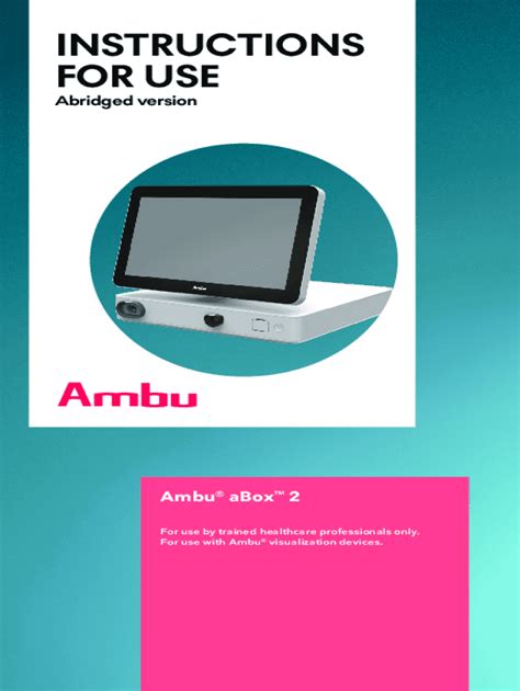 Fillable Online Ambu Abox 2displaying And Processing Unit Fax Email