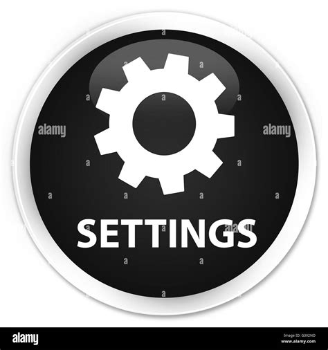 settings isolated on premium black round button abstract illustration