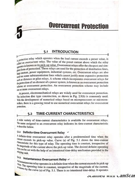 Overcurrent Relays Principle Types Settings Grading Problems B