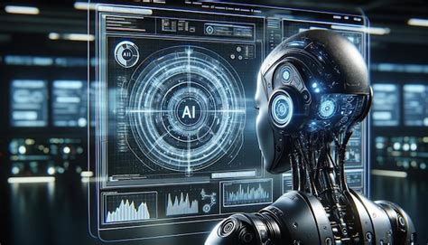 Premium Photo | AI robot hologram on virtual screen Artificial ...