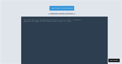 Developer Demo React Codesandbox