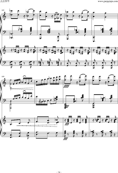 爵士双钢琴奏鸣曲第三乐章 歌谱简谱网
