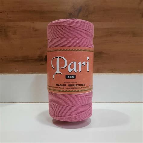 Cotton Mm Single Strand Macrame Cord Pink Color Packaging Type Roll At Rs Kg In Meerut