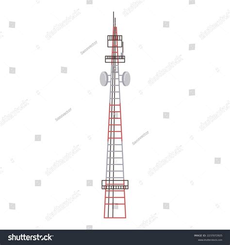 Radio Tower Communication Technology Antenna Color Stock Vector Royalty Free 2237072925