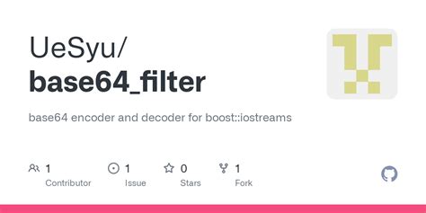 Github Uesyubase64filter Base64 Encoder And Decoder For Boost