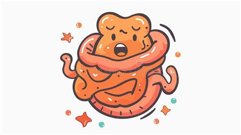 Gut Constipation Icon In Comic Style Stock Vector Illustration Of
