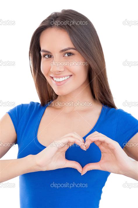 Woman Making Heart Shape Stock Photo Gstockstudio 40142169