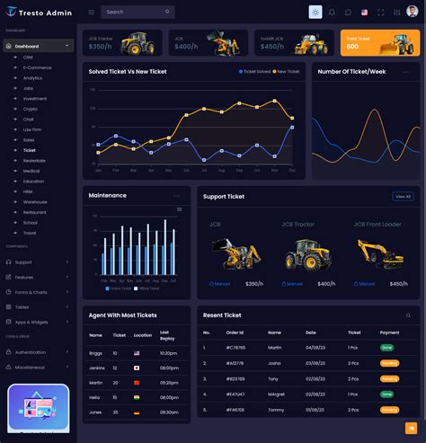 10ticket Dashboard Dark Multipurpose Themes