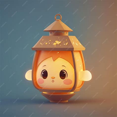 Premium Photo 3d Cute Icon Of Lantern
