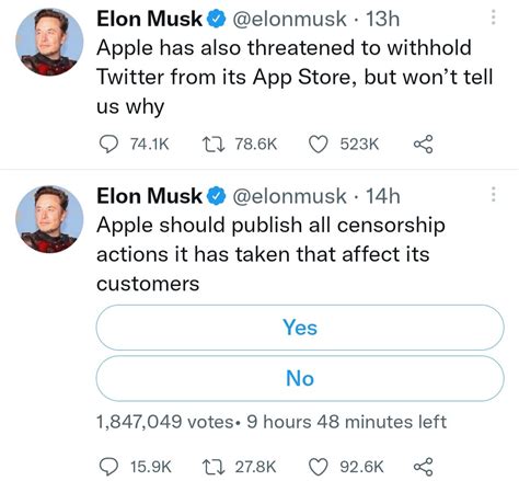 Elon Musk Calls Out Apple And Ceo Tim Cook As He Claims The Site Has