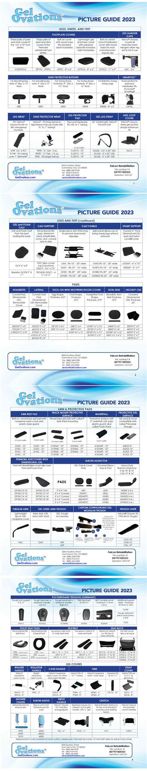 Gel Ovations Picture Guide Gel Ovations Gel Wheelchair Arm Leg Knee